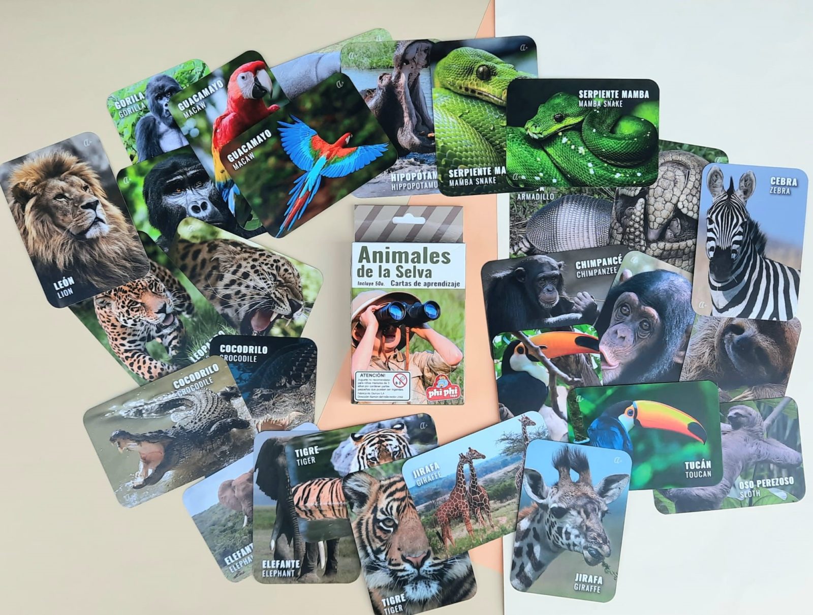 Animales de la Selva Español/Inglés - El Arca Libros y Juegos Infantiles